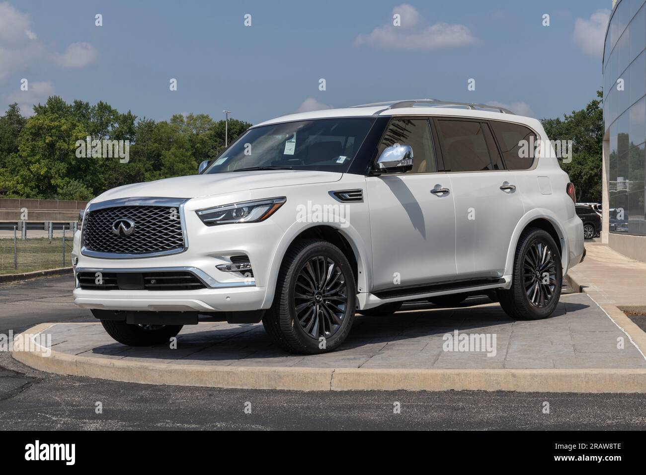 Indianapolis - July 4, 2023: Infiniti QX80 display at a dealership ...