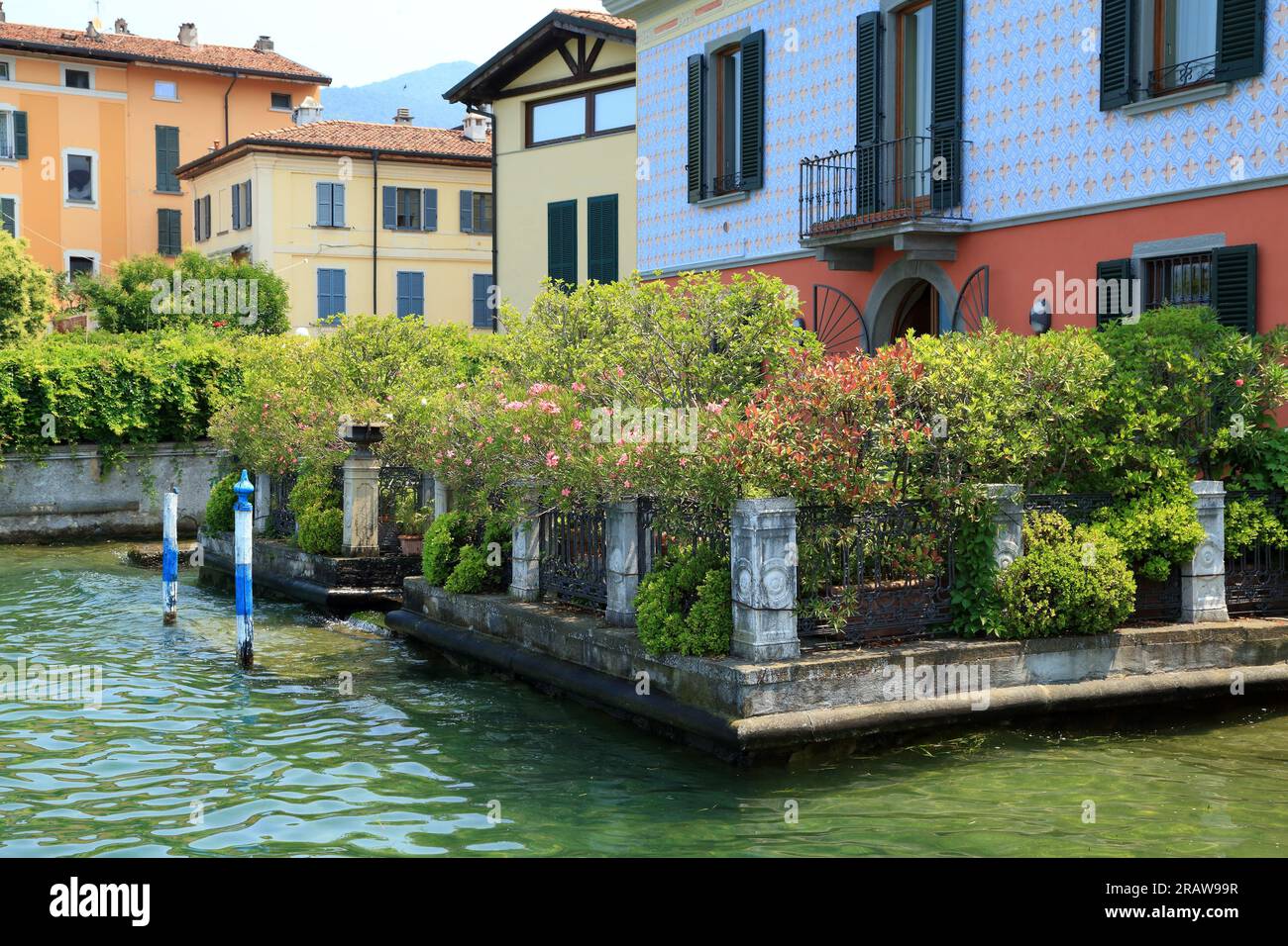 Lake Iseo, Iseo town. Villa La Casa sull'Acqua. Lago d'Iseo, Iseosee, Italy Stock Photo - Alamy