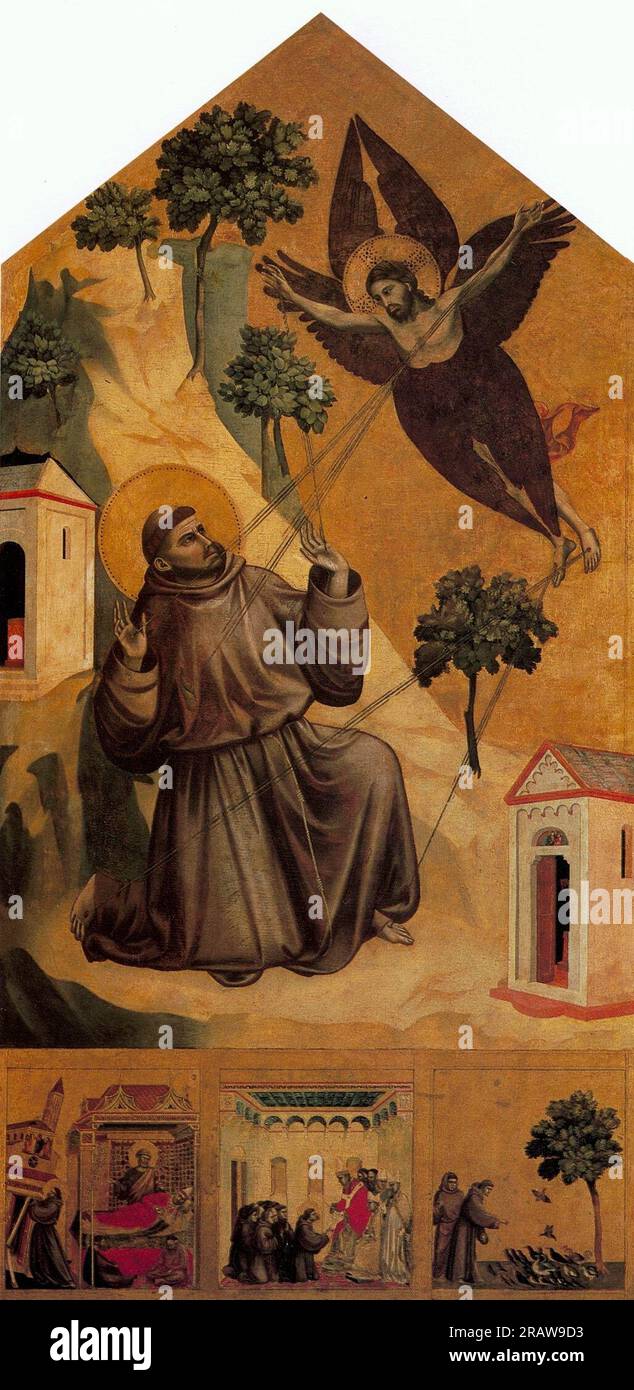 St. Francis Receiving the Stigmata 1300 by Giotto Stock Photo - Alamy