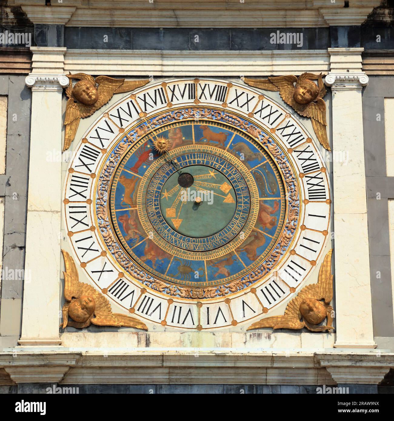 Clock Tower, Brescia, Italy. Torre dell'orologio Stock Photo - Alamy