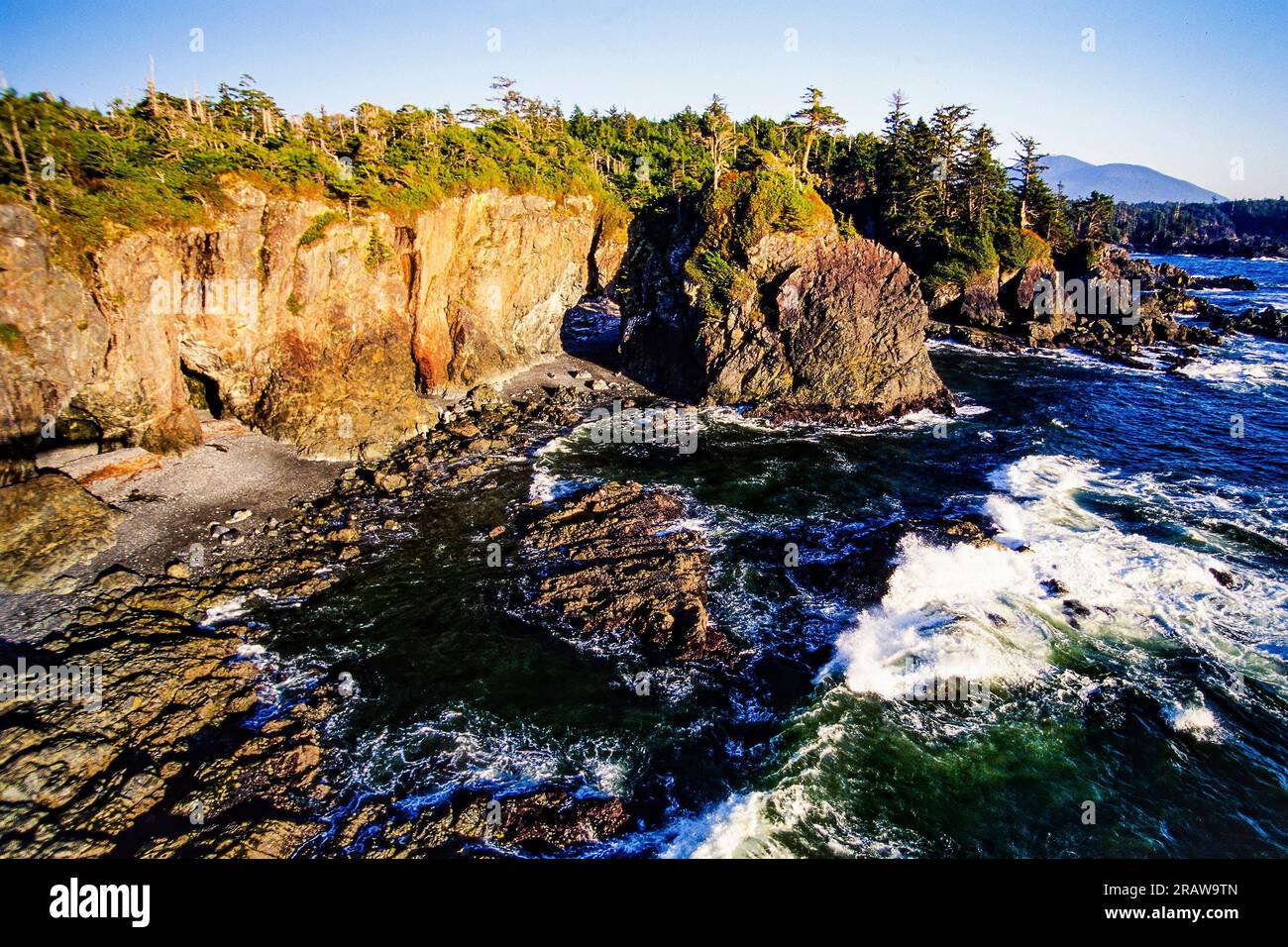 Aerial image of the Pacific Rim area, Vancouver Island, BC, Canada ...