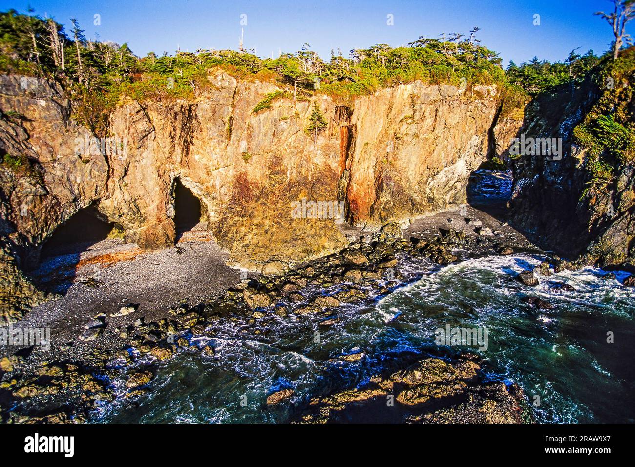 Aerial image of the Pacific Rim area, Vancouver Island, BC, Canada ...
