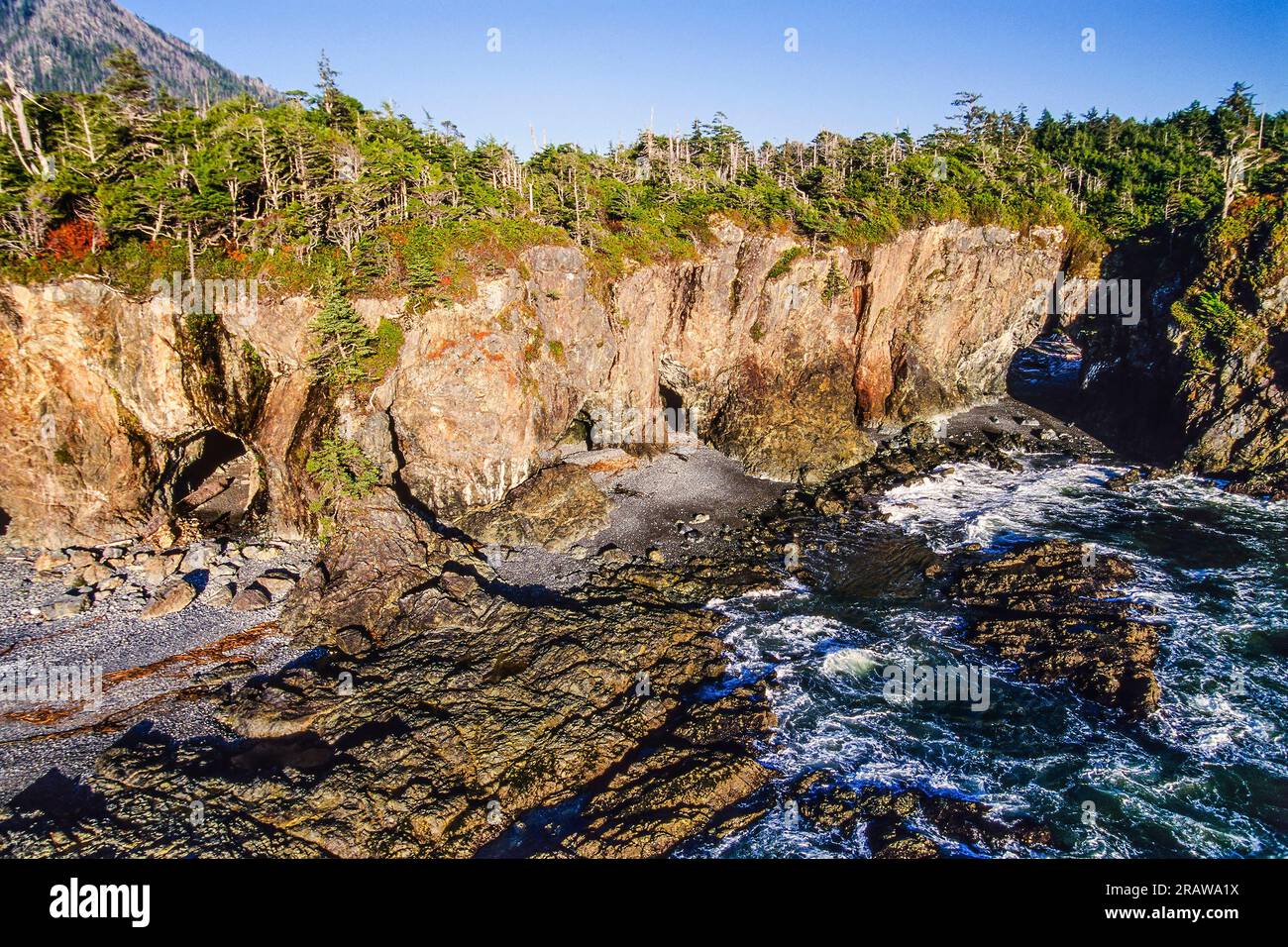 Aerial image of the Pacific Rim area, Vancouver Island, BC, Canada ...