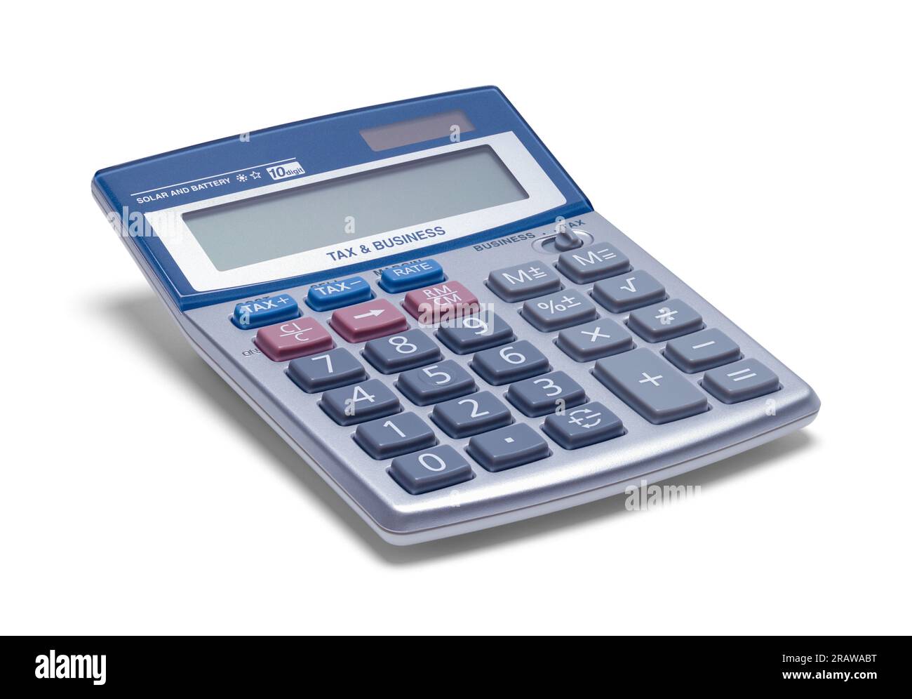 Blue and Grey Top View Business and Tax Calculator Cut Out Stock Photo ...