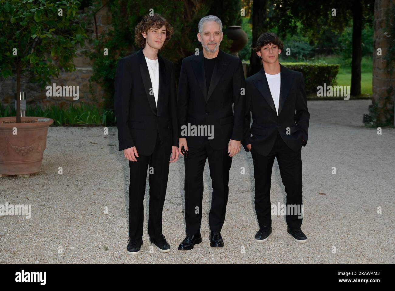 Rome, Italy. 05th July, 2023. Gabriele Pizzurro (L), Beppe Fiorello (C ...