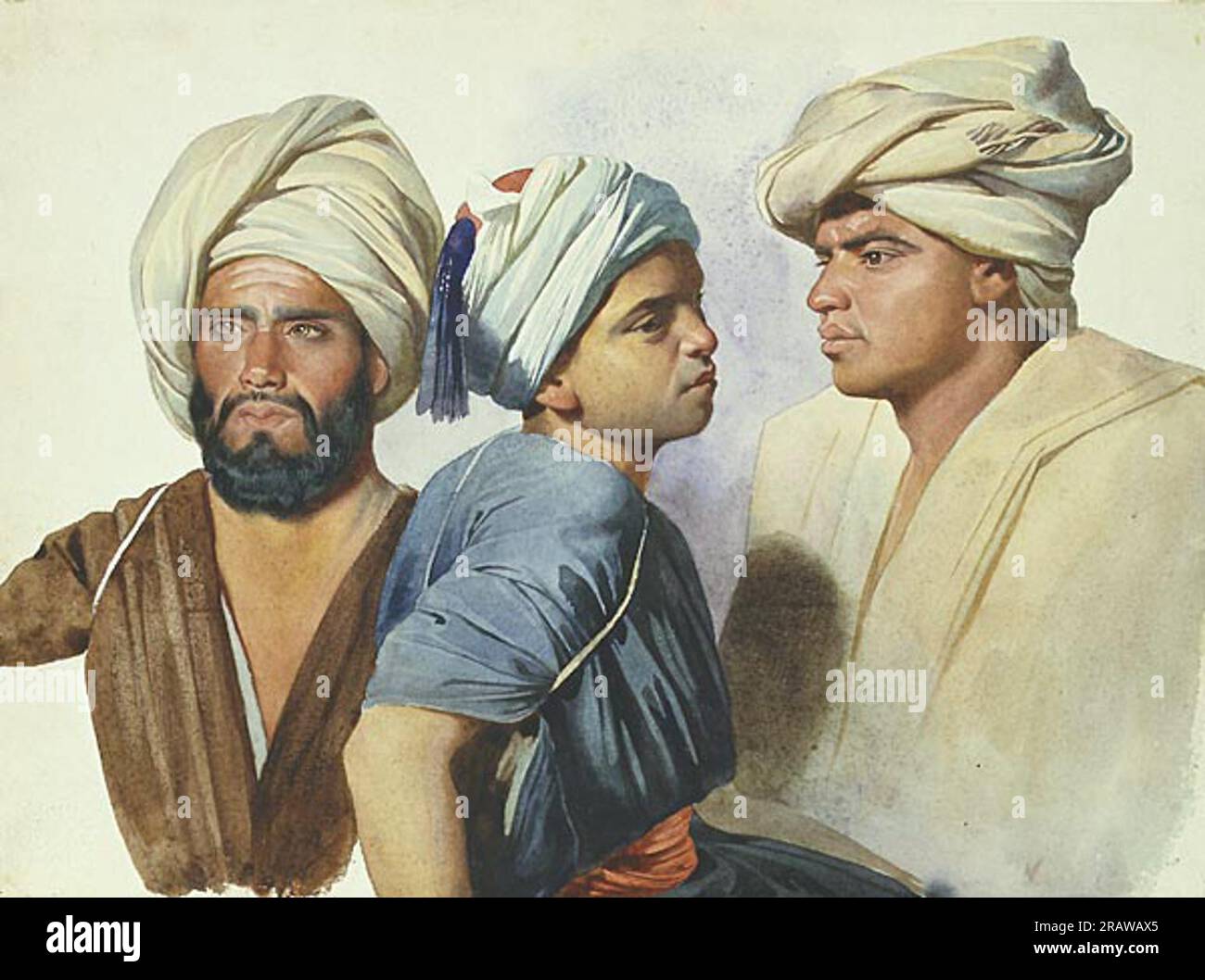 Three Fellahin 1835 by Charles Gleyre Stock Photo - Alamy