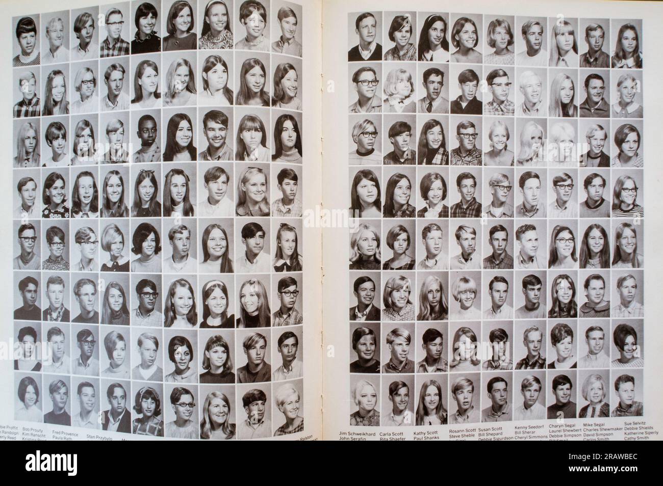 Vintage 1969 high school yearbook, USA Stock Photo - Alamy