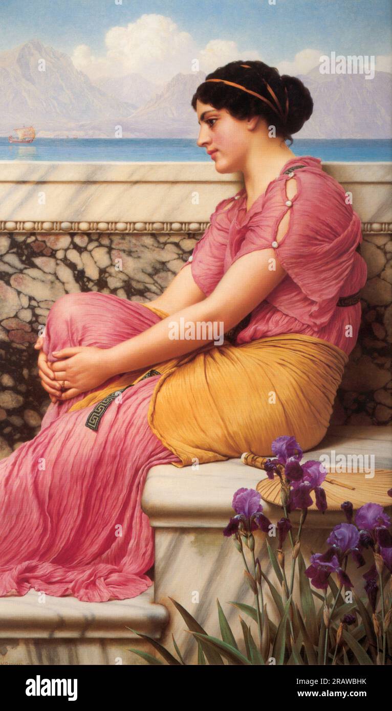 Absence Makes the Heart Grow Fonder 1912 by John William Godward Stock ...