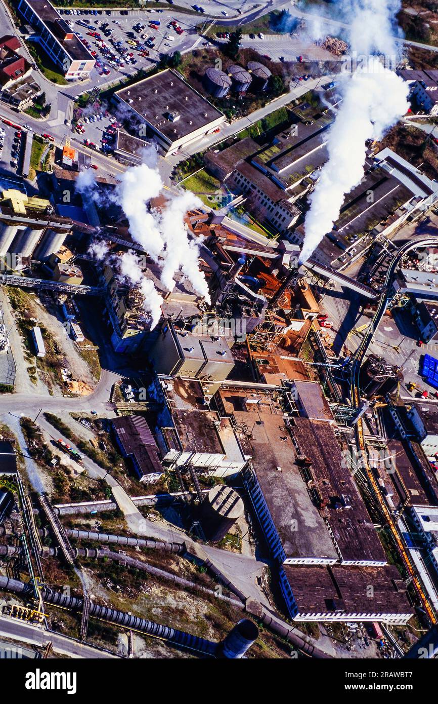 Aerial image of Powell River, BC, Canada Stock Photo - Alamy