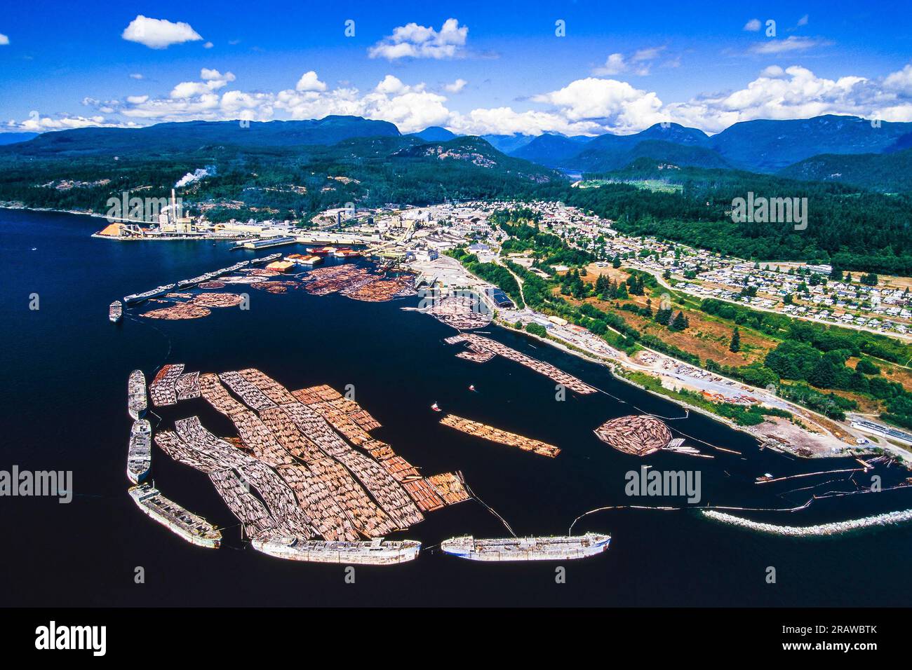 Aerial image of Powell River, BC, Canada Stock Photo - Alamy