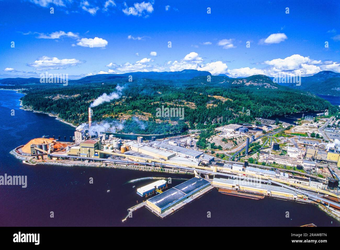 Aerial image of Powell River, BC, Canada Stock Photo - Alamy