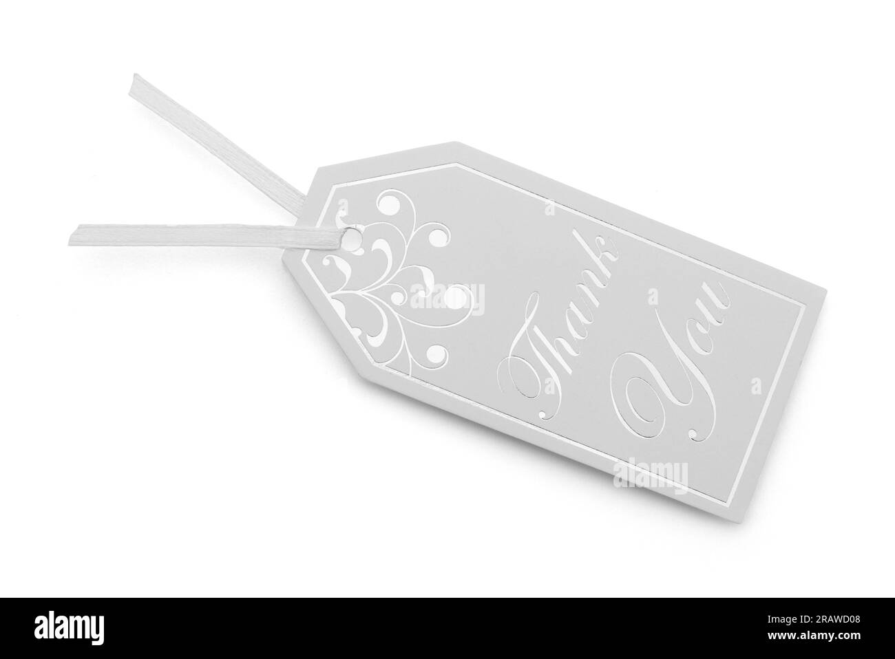 Thank You Tag Cut Out on White Stock Photo - Alamy