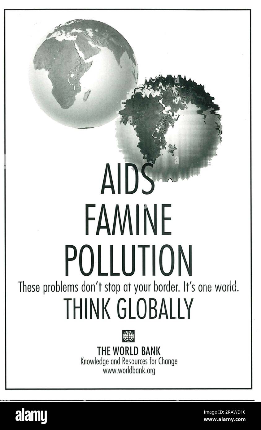 World Bank Group WBG advert in a magazine 1998 Stock Photo - Alamy