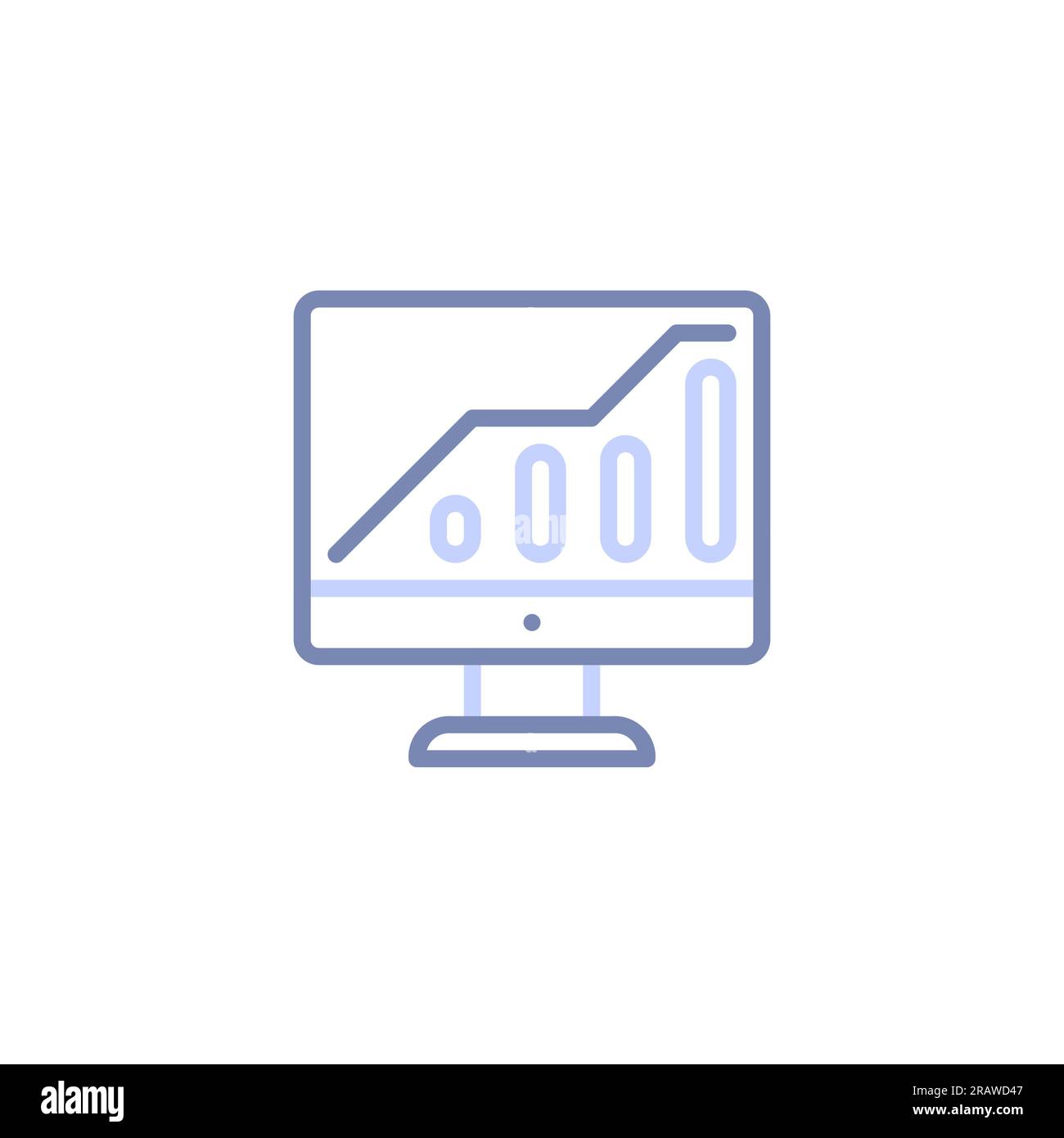 Analyzing Computer Monitor Statistics for Data Insights Stock Vector ...