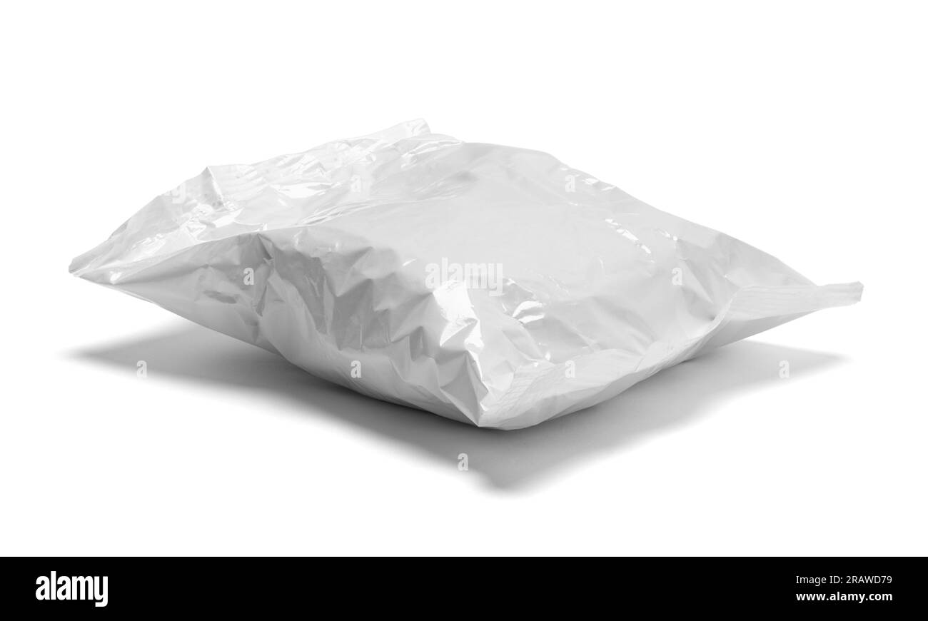 Plastic Food Package Cut Out On White Stock Photo - Alamy