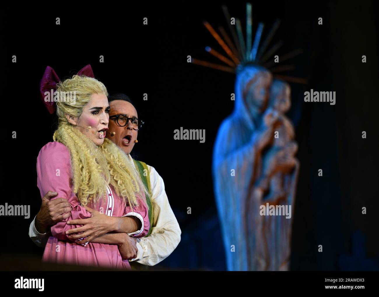 Erfurt, Germany. 05th July, 2023. Christophe Berry as Faust and Julie ...