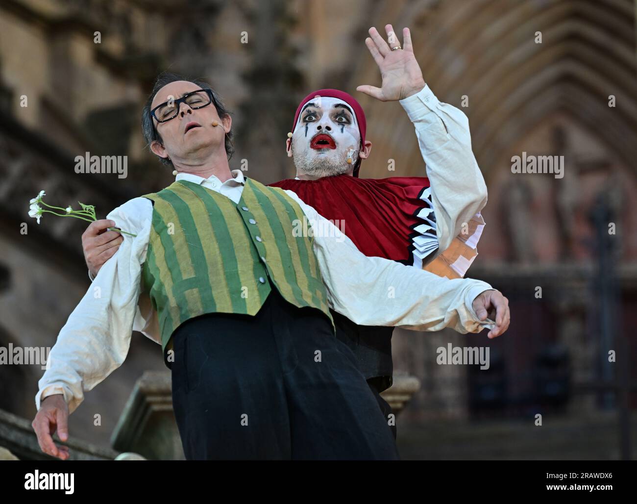 Erfurt, Germany. 05th July, 2023. Christophe Berry (l) as Faust and ...