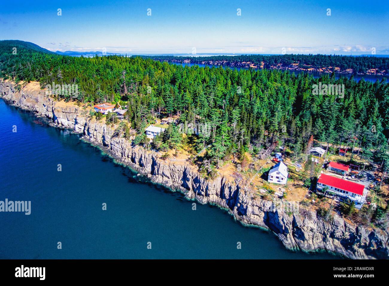 Aerial of Saturna Island, Gulf Islands, BC, Canada Stock Photo - Alamy