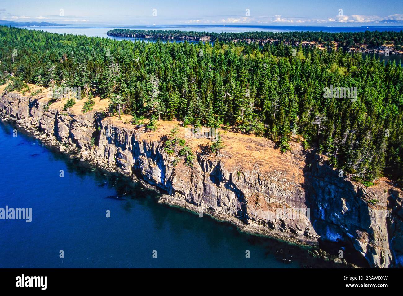 Aerial of Saturna Island, Gulf Islands, BC, Canada Stock Photo - Alamy