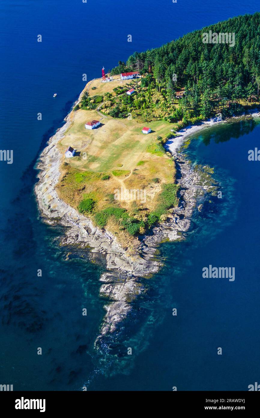 Aerial of Saturna Island, Gulf Islands, BC, Canada Stock Photo - Alamy
