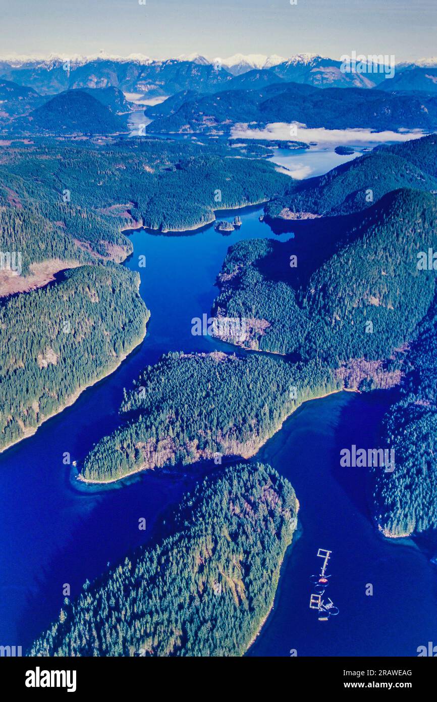 Aerial of Small Inlet Marine Provincial Park, BC, Canada Stock Photo ...