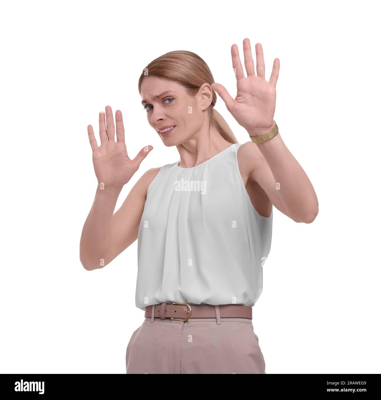 Avoiding person hi-res stock photography and images - Alamy