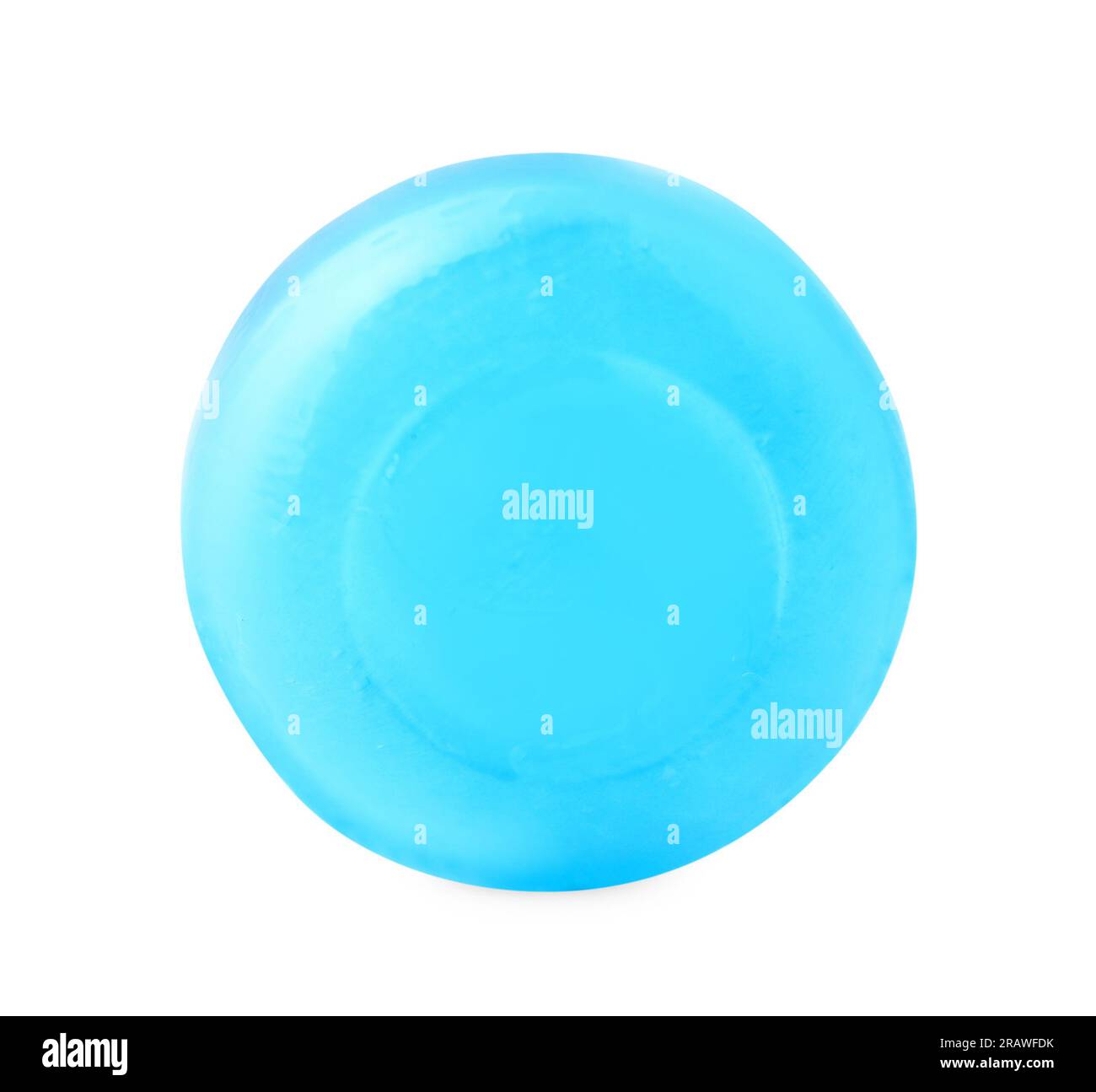 One light blue cough drop isolated on white Stock Photo - Alamy