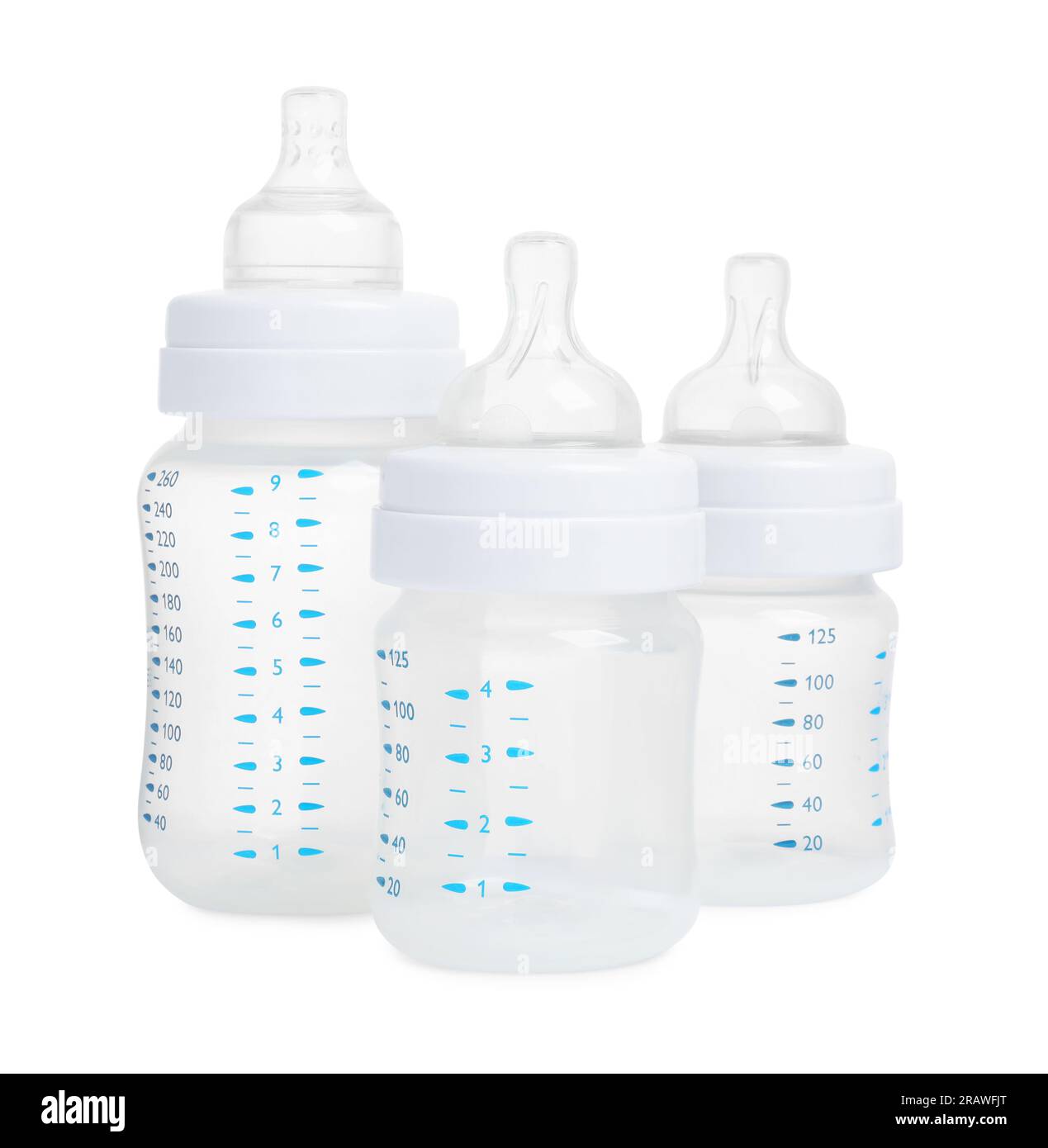 Three empty milk bottles Cut Out Stock Images & Pictures - Alamy