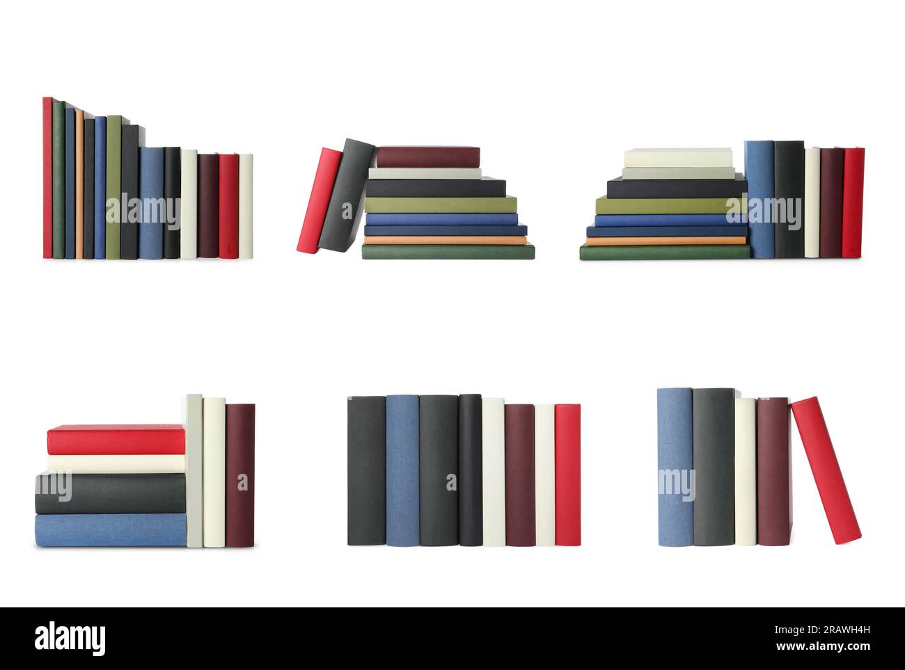 Collage of different books isolated on white Stock Photo - Alamy