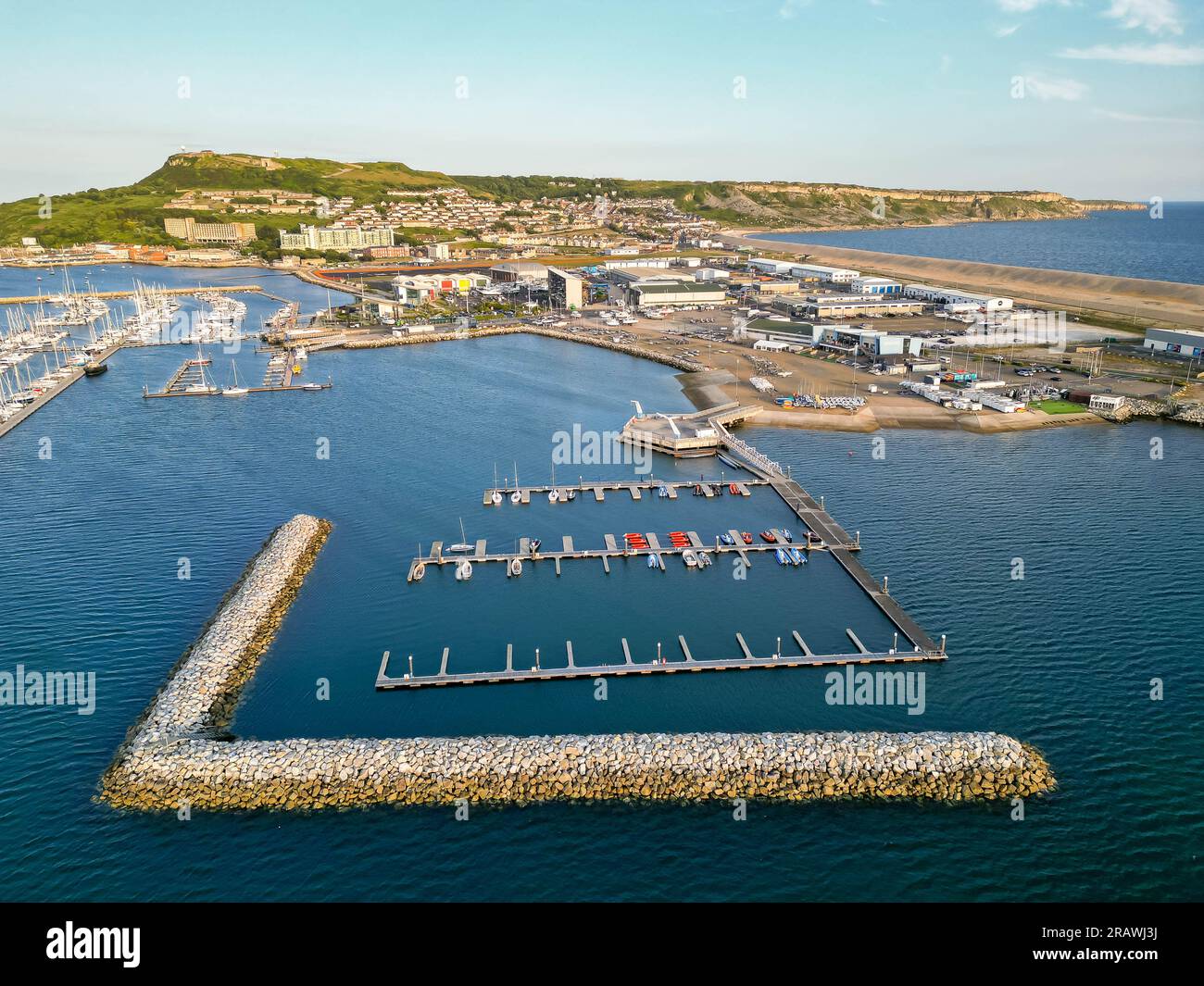 Isle of Portland, Dorset, UK. 5th July 2023. Aerial view from the air ...