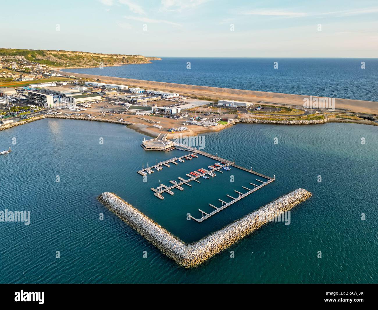 Isle of Portland, Dorset, UK. 5th July 2023. Aerial view from the air ...