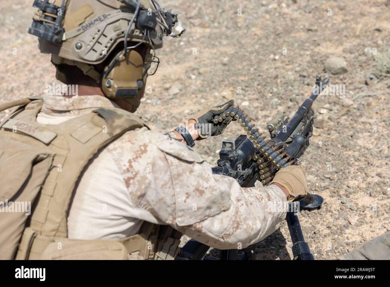 U.S. Marine Corps Lance Corporal Jaime Medina Jr., a machine gunner ...