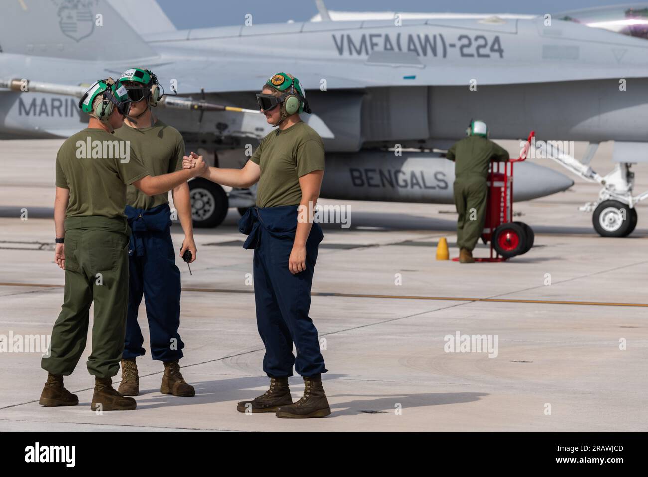 U.S. Marines with Marine All Weather Fighter Attack Squadron (VMFA(AW ...