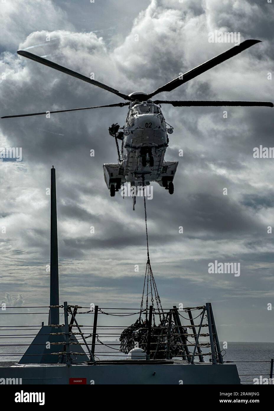 SOUTH CHINA SEA (July 4, 2023) An EC-225 Super Puma helicopter drops ...