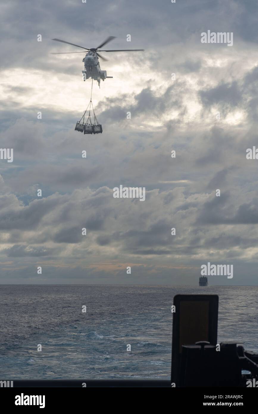 230703-N-AR554-1010 SOUTH CHINA SEA (July 3, 2023) An EC-225 Super Puma ...