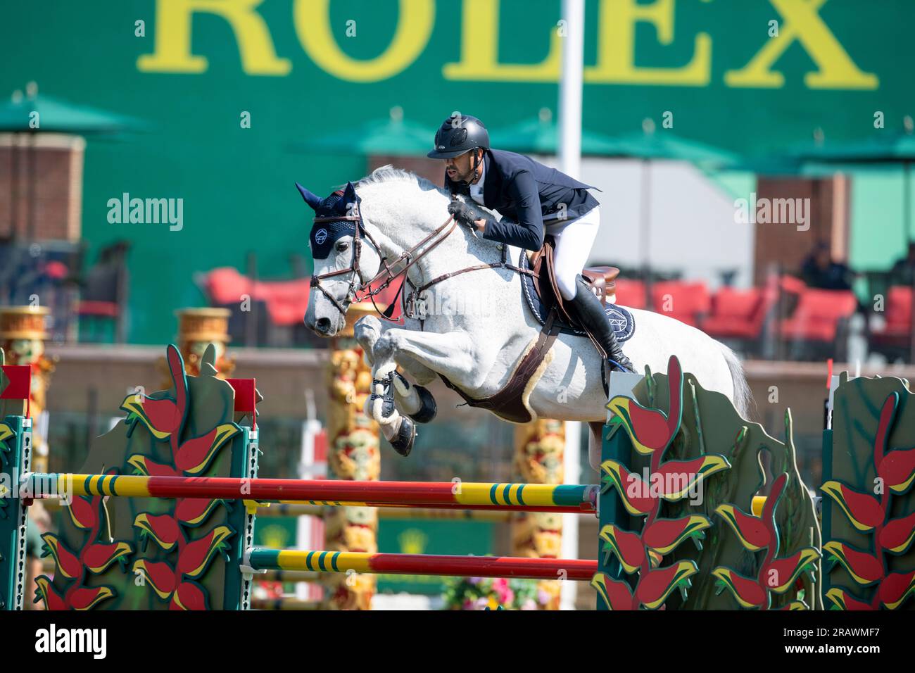 Calgary, Alberta, Canada, 5 July 2023. Nayel Nassar (EGY) riding ...