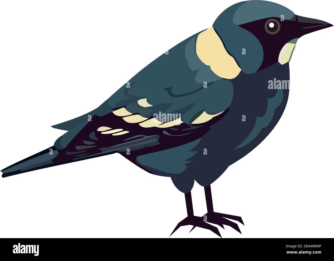 Cute cartoon sparrow perching icon Stock Vector Image & Art - Alamy