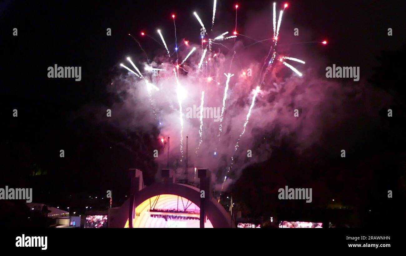 Hollywood, California, USA 4th July 2023 Fireworks at The Beach Boys ...