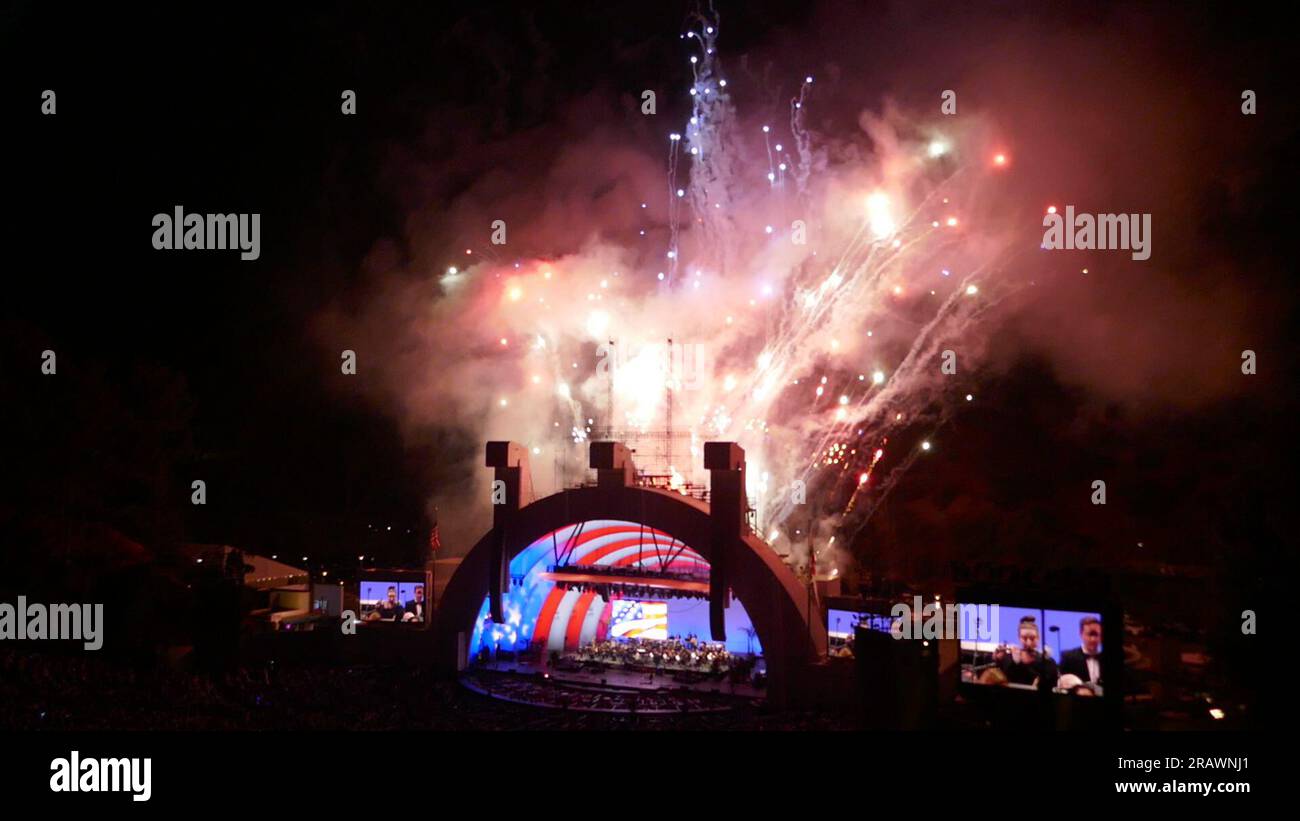 Hollywood, California, USA 4th July 2023 Fireworks at The Beach Boys ...