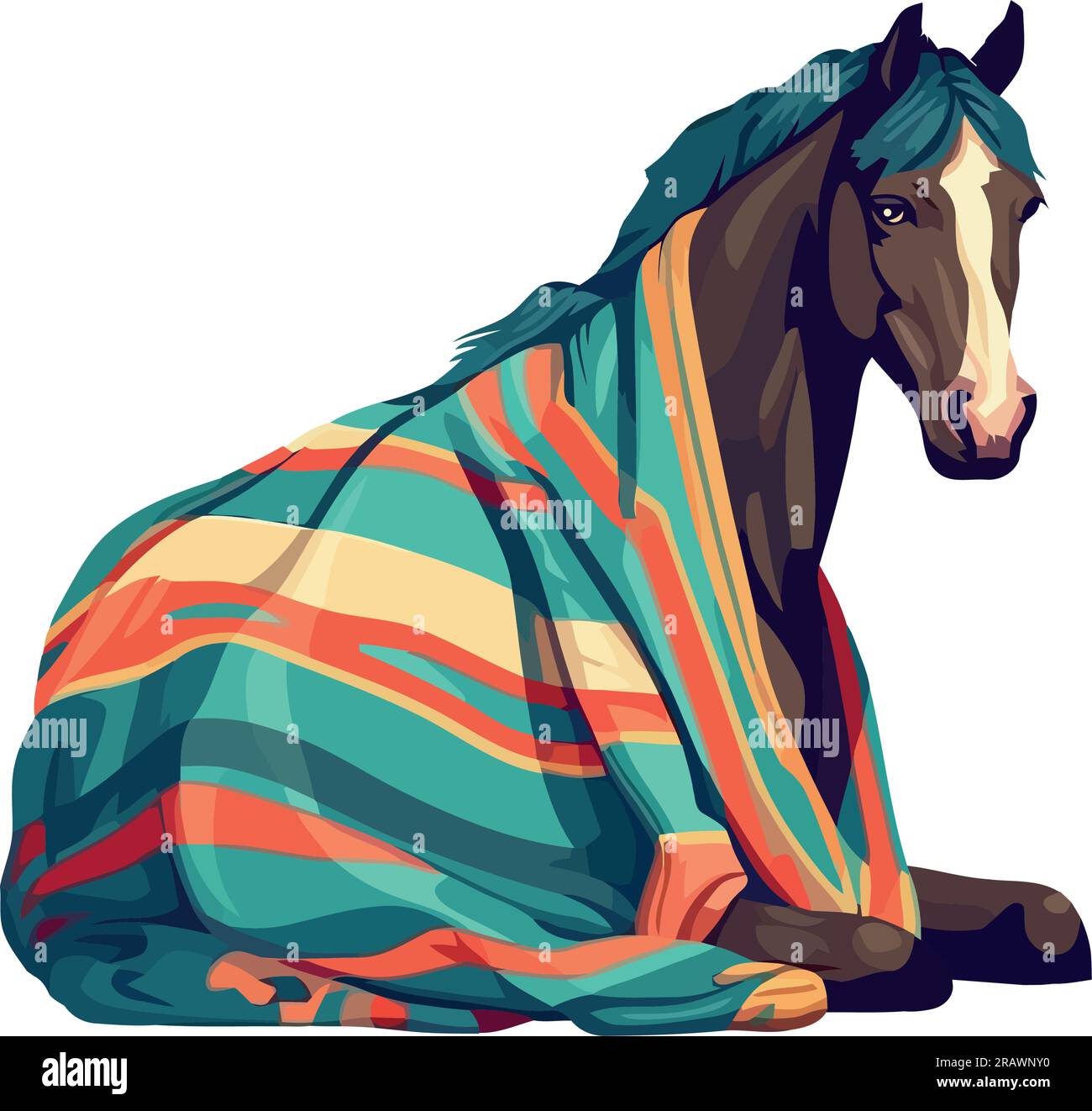 Cute stallion, showcasing strength and elegance Stock Vector Image ...
