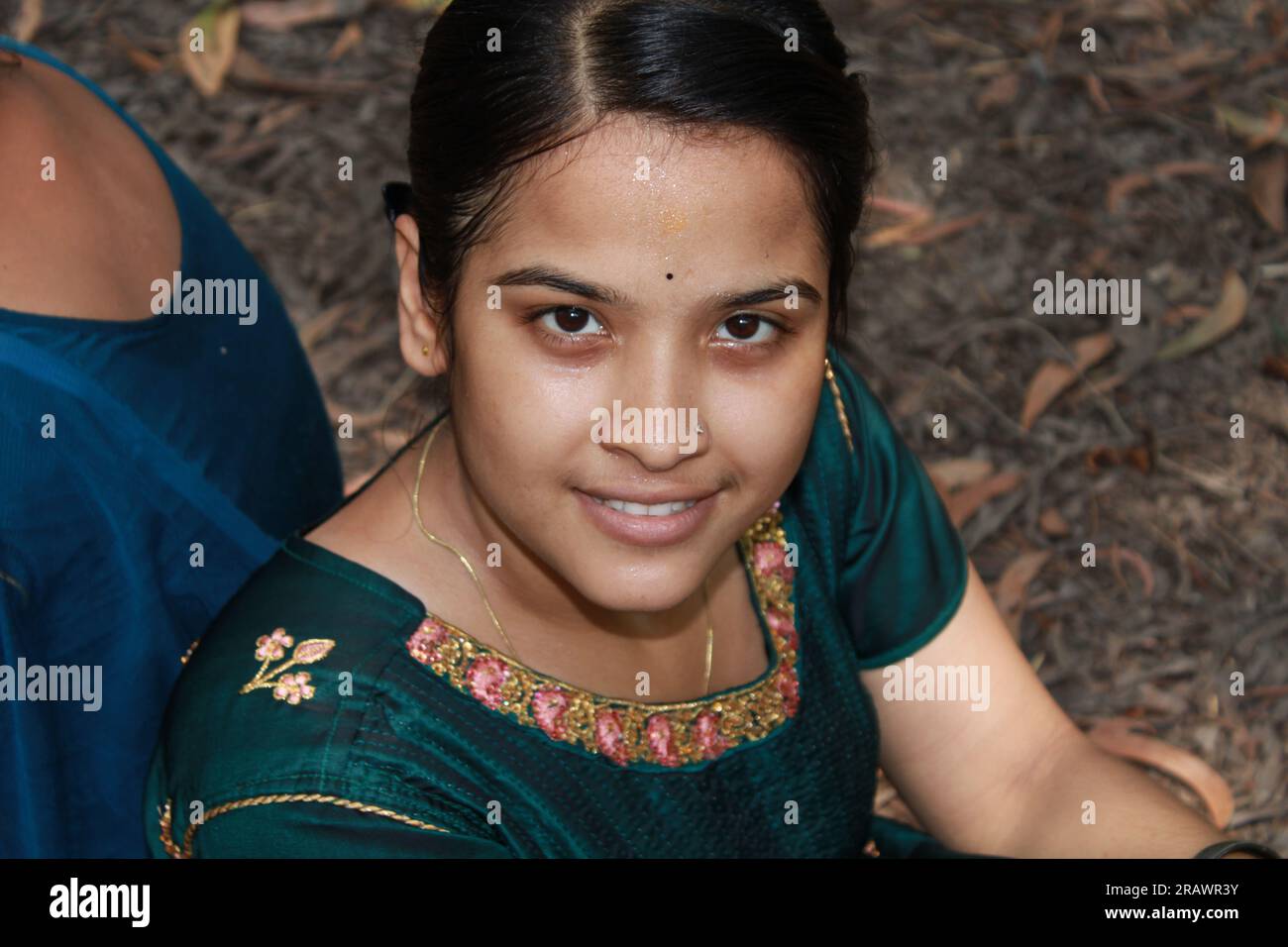 Two Beautiful Teenage Rural Indian Girls Outdoor Stock Photo - Alamy