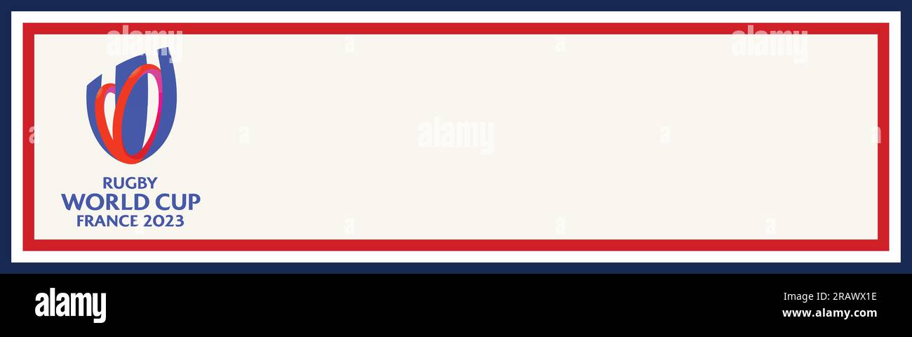 Rugby World Cup 2023 Logo in France with France Flag Color Boarder and ...