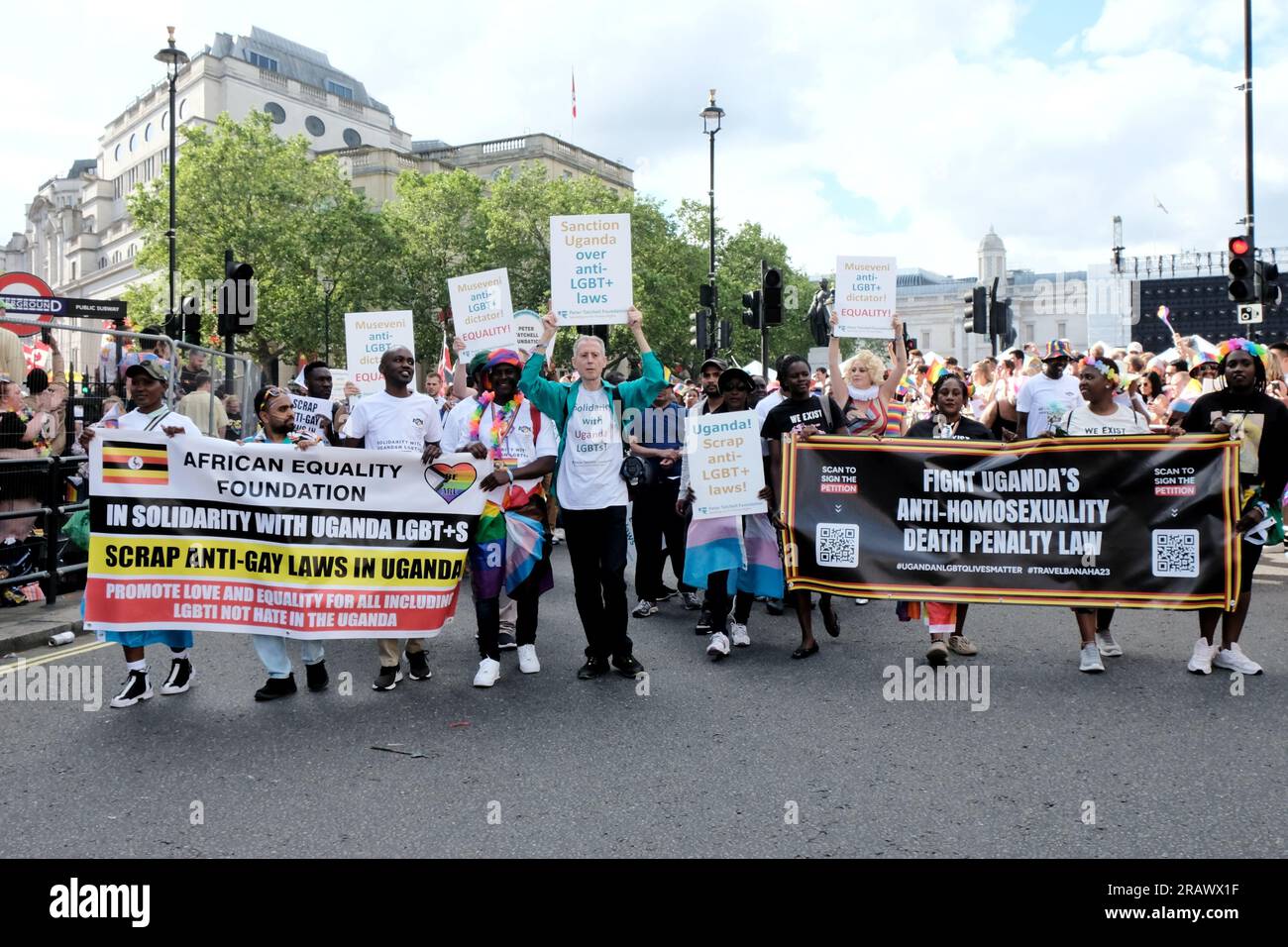 The Peter Tatchell Foundation marches in the Pride in London parade, in ...