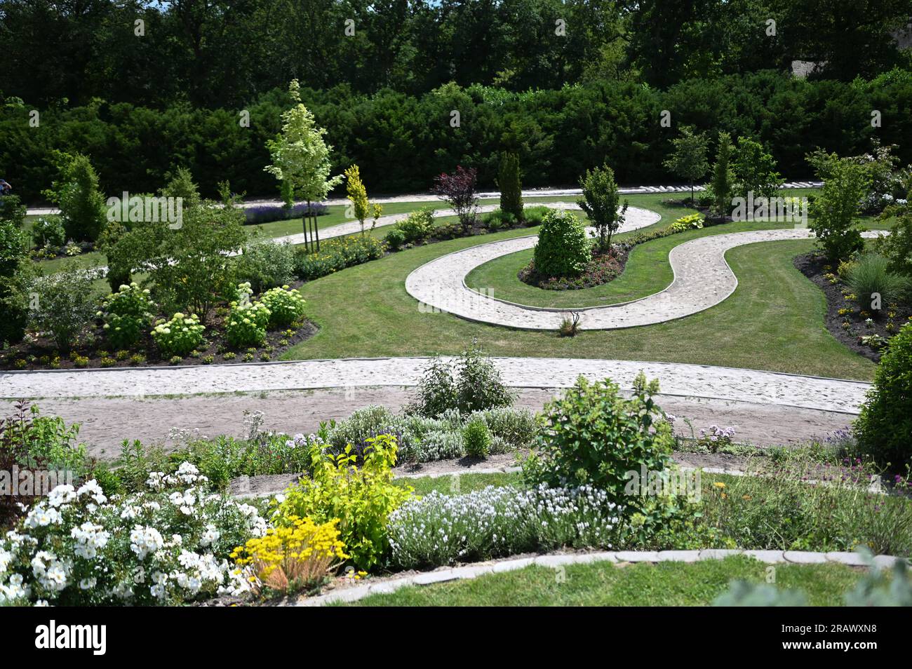 Friedeburg, Germany. 04th July, 2023. A view of the barefoot park ...