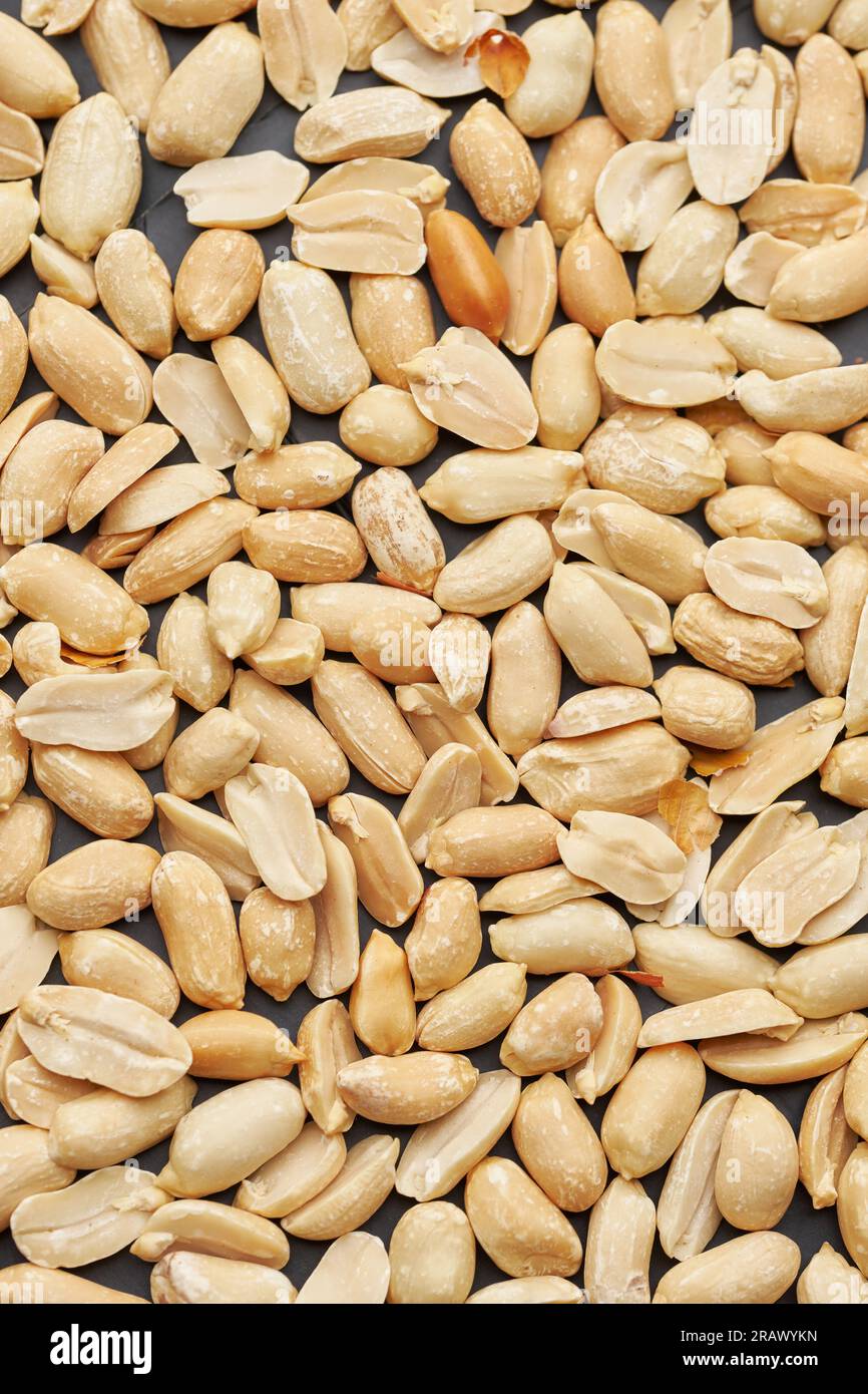 Whole shelled peanut nuts kernels close-up studio background Stock ...