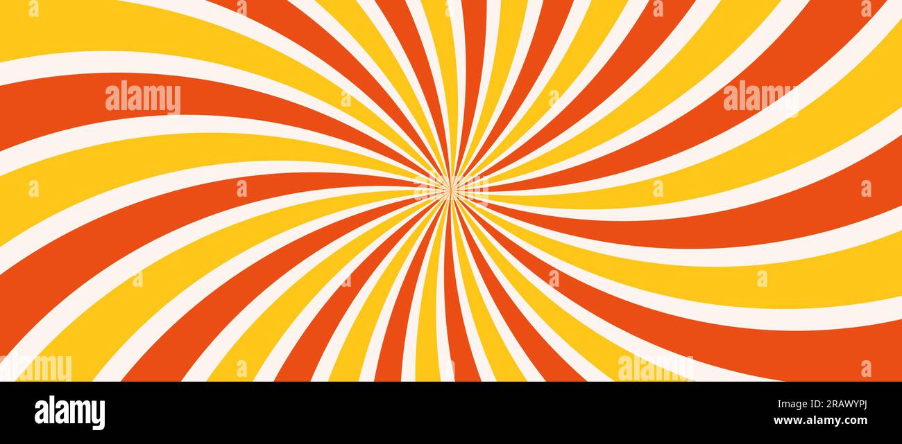 Spinning radial lines background. Orange red curved sunburst wallpaper ...
