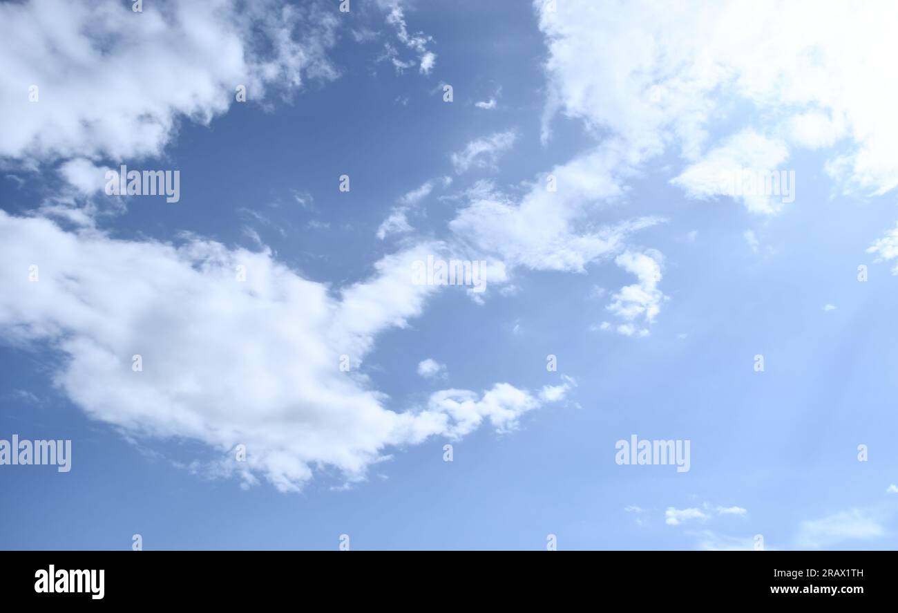 Altocumulus cloud on beautiful blue sky , Fluffy clouds formations at tropical zone Stock Photo ...