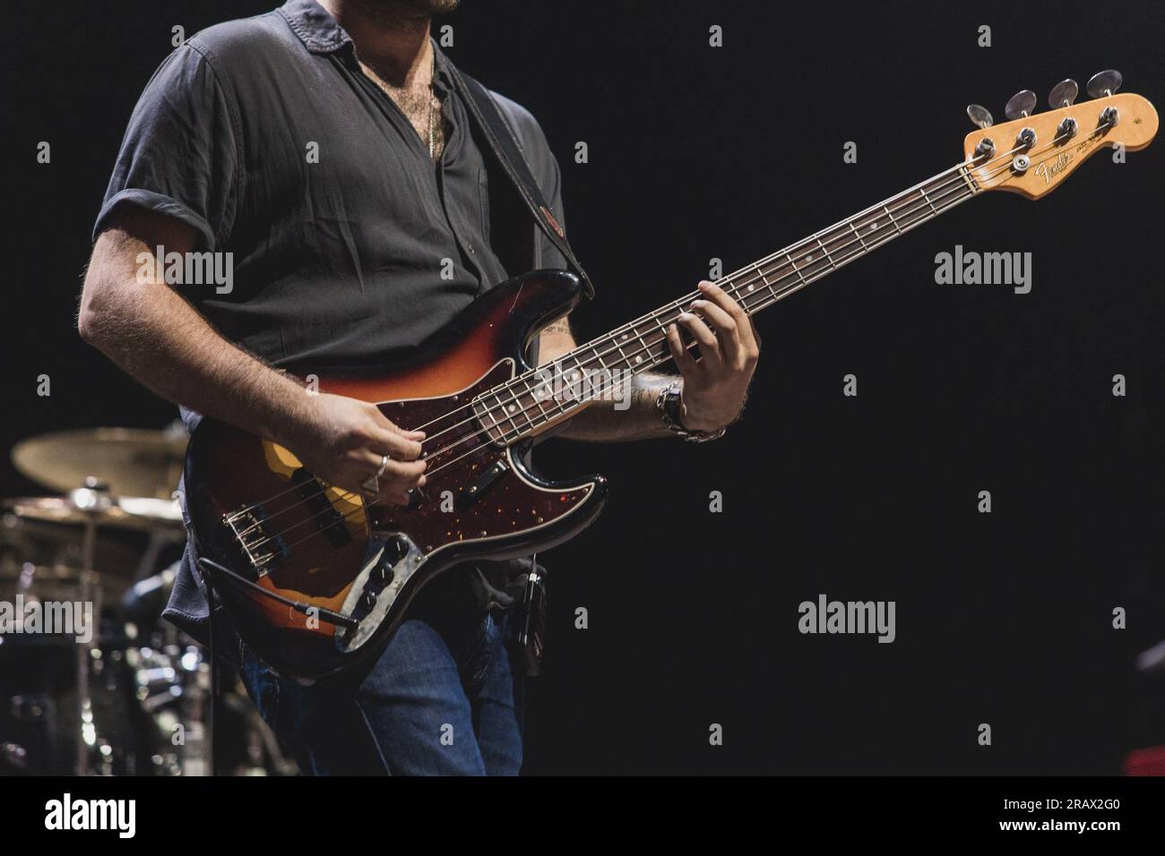 Rome, Italy. 05th July, 2023. James Bay bass player during James Bay ...