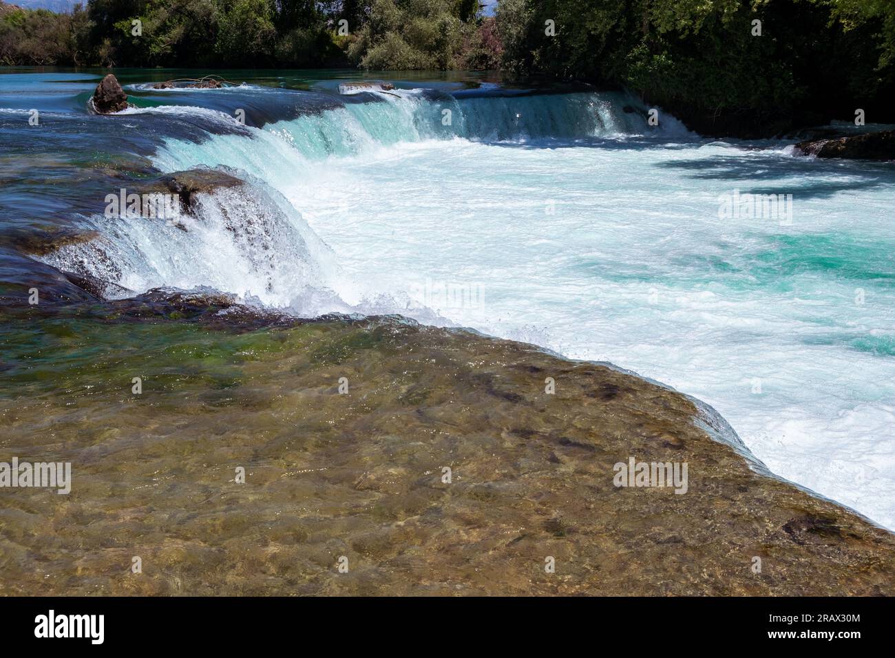 Manavgat waterfall Manavgat River is near the city of Side Stock Photo ...