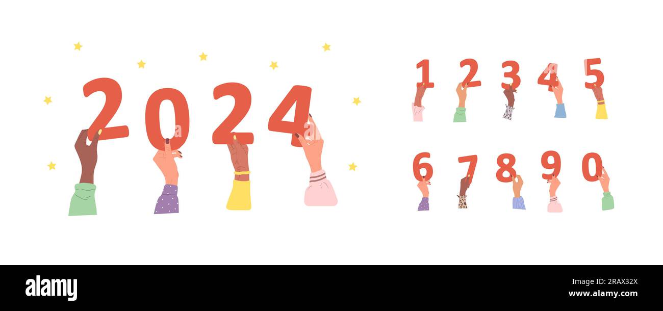 2024 number Stock Vector Images - Alamy